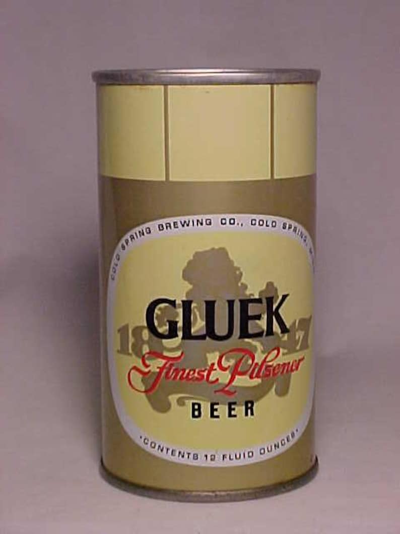 C1970s Gluek Finest Pilsner Beer Cold Spring Brewing Co. Cold Spring ...