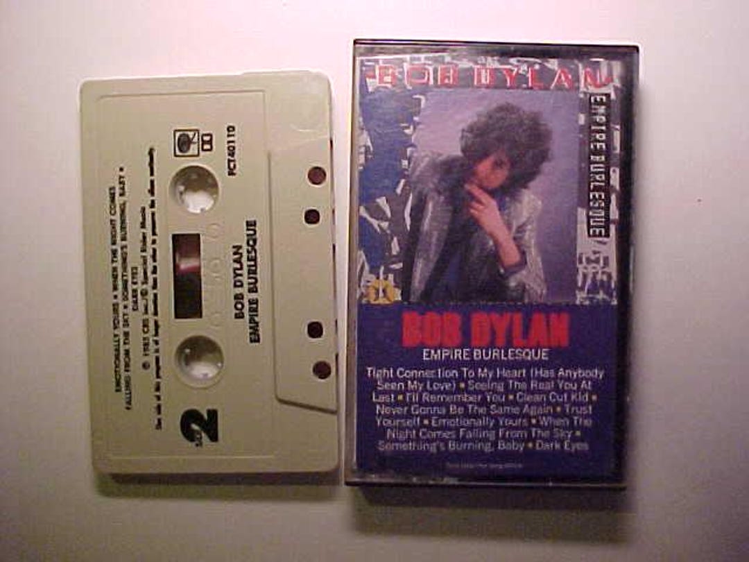 1985 Bob Dylan Empire Burlesque Cassette Tape, Retro 1980s Rock N Roll ...