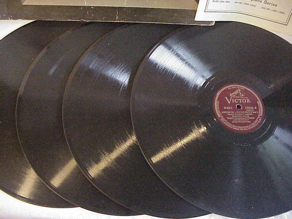 Vintage Set of Four 12 Inch 78 RPM Schumann Symphony No. 1 RCA Victor ...