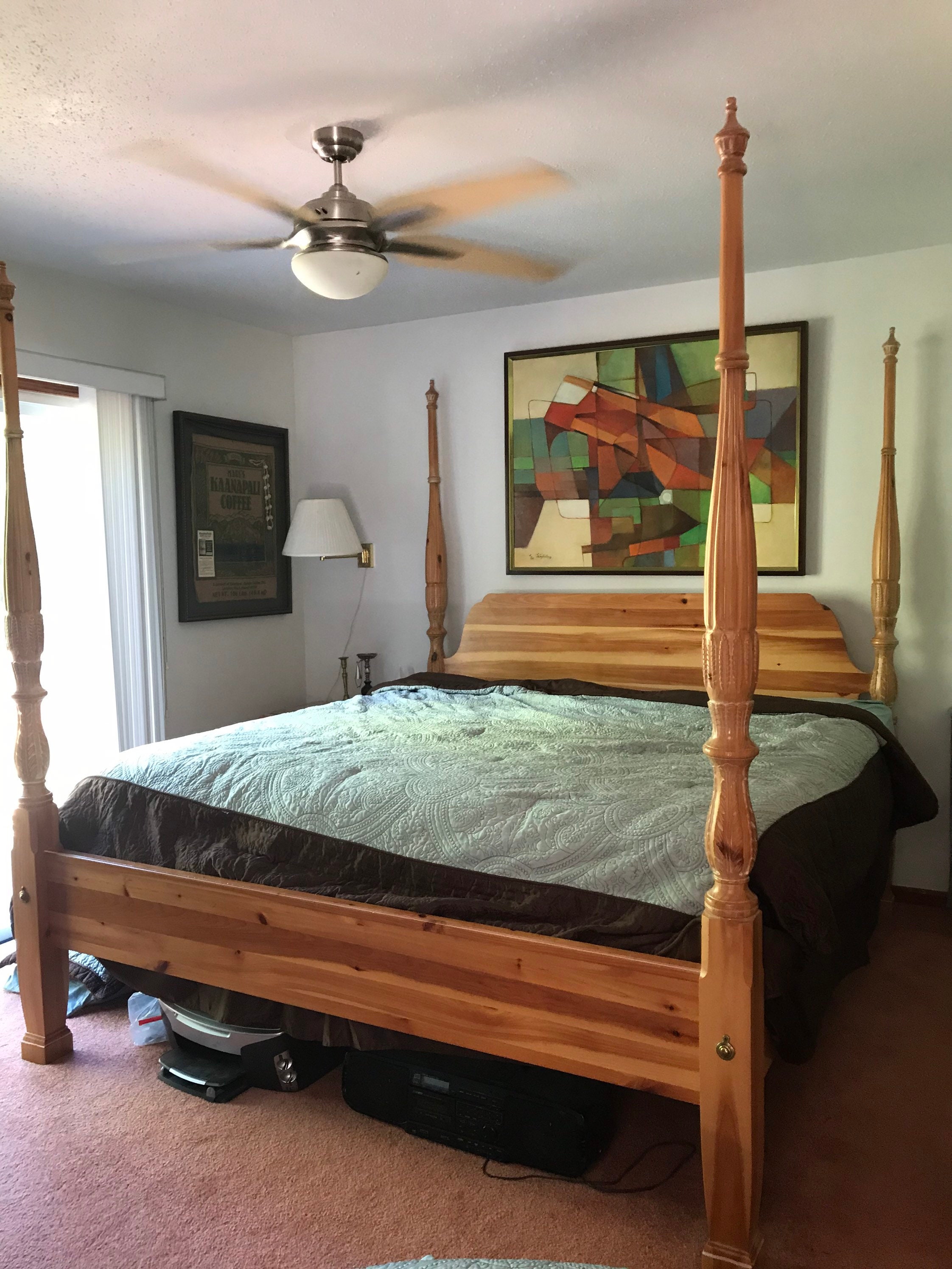 Vintage Hand Carved corn Cob Bed White Pine 4 | Etsy