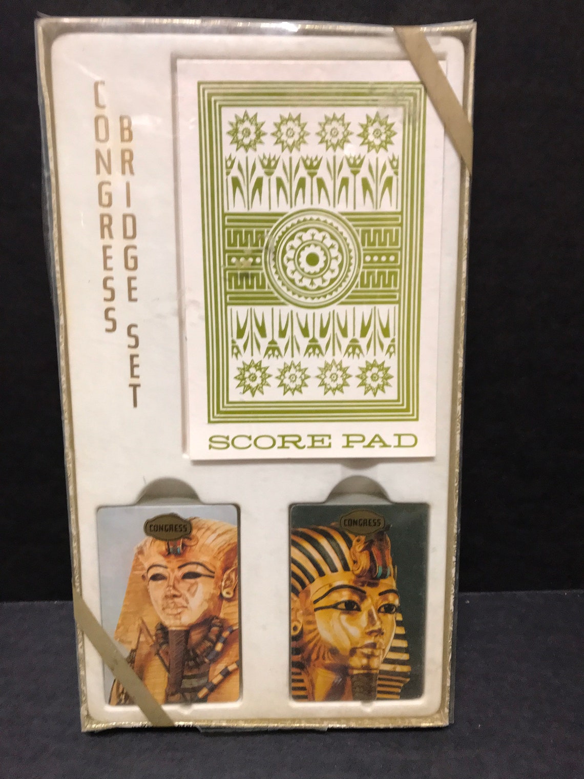 Vintage Congress Bridge Set King Tutankhamun Playing Cards Leo - Etsy