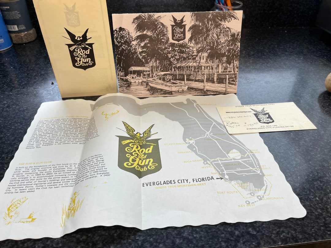 Vintage Rod and Gun Club 1980's Two Menus Placemat Rates - Etsy