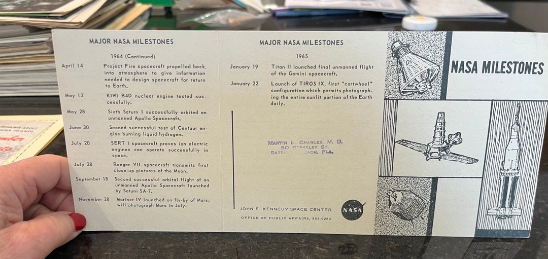 Vintage nasa Milestones NASA Pamphlet Dr. Kurt H. Debus, Director - Etsy
