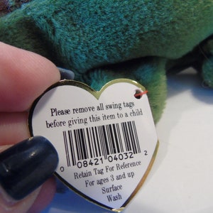 Ty Beanie Babies Ally the Alligator Birth Date 3-14-94 Style 4032 - Etsy