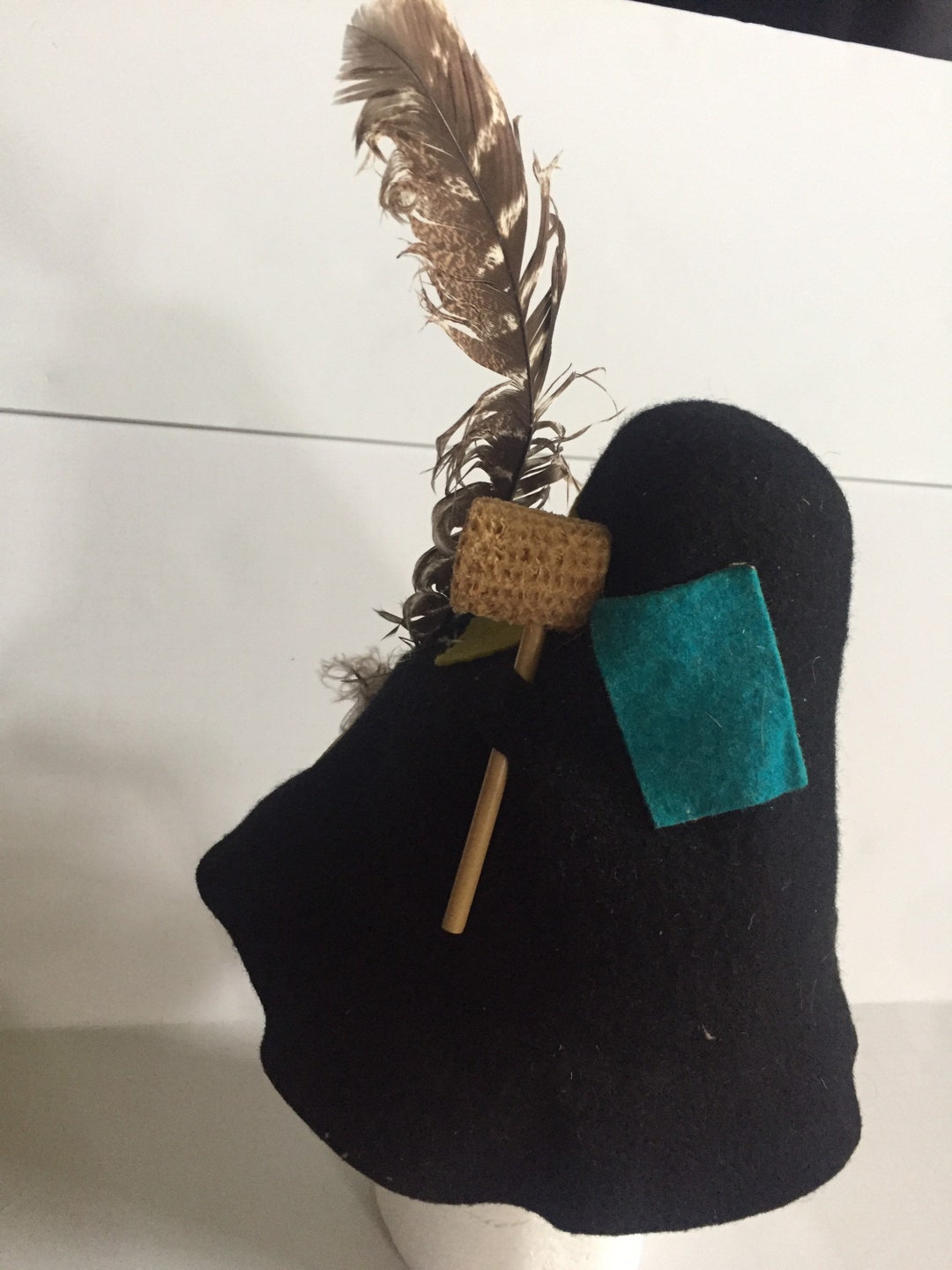 Vintage 1950's Hi-fella Hobo Hat Heavy Black Felt Corn Cob - Etsy