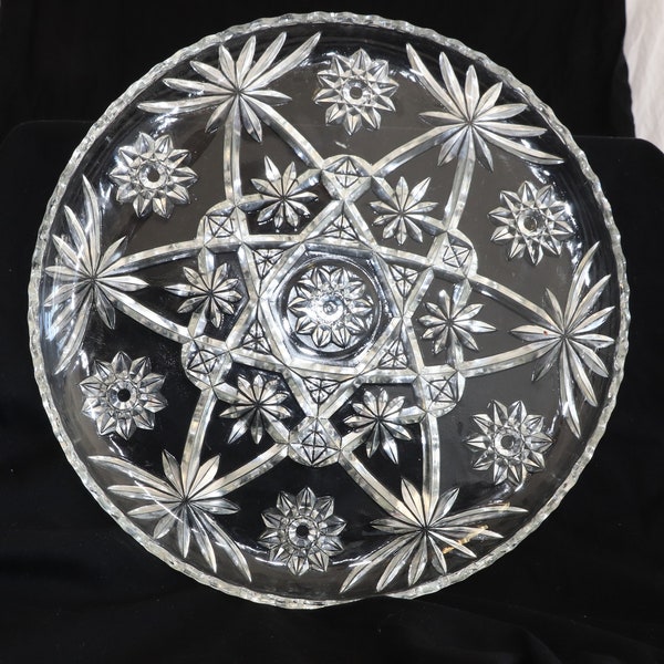 Cut Glass Plate - Etsy