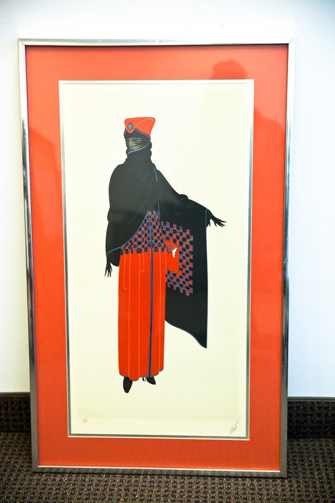 Vintage ERTE Art 1975 ZSA ZSA Silkscreen Artist Proof Signed 35 X 21 1/ ...