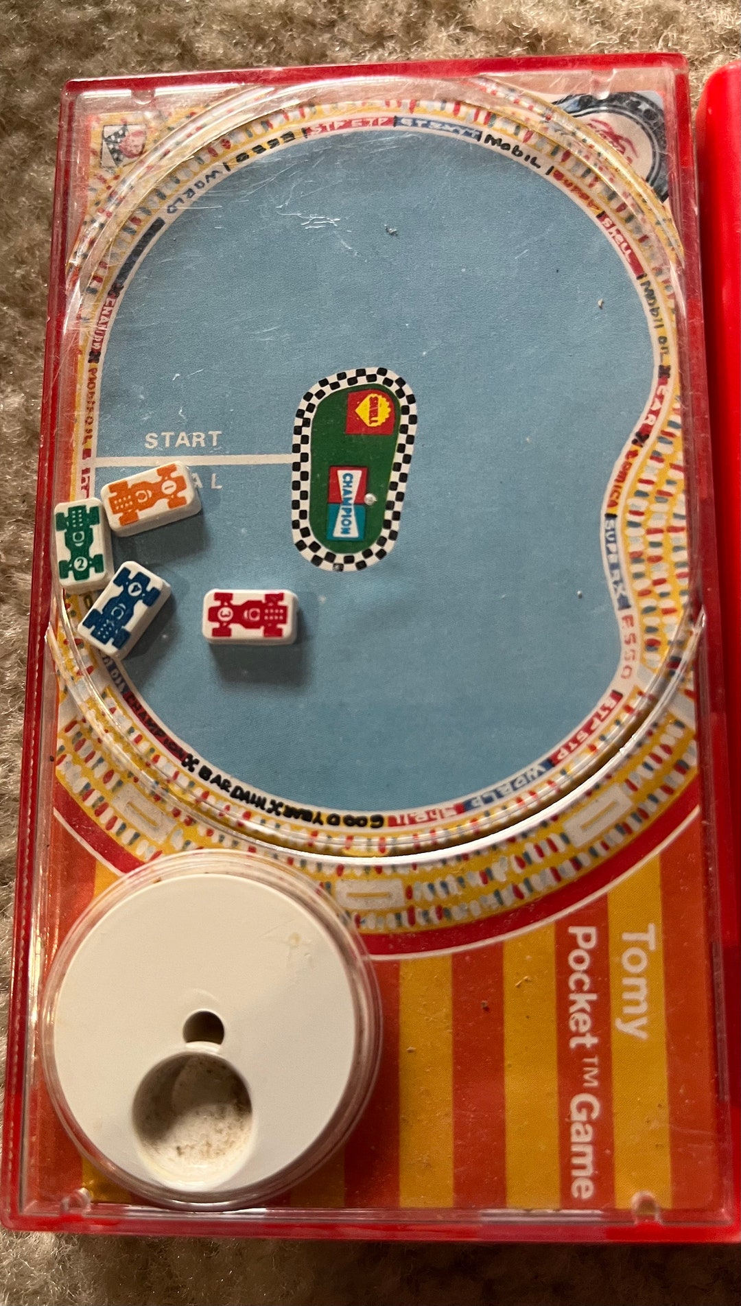 Vintage 1975 Tomy Pocket Speedway Game No. 7039 Handheld Car Racing Toy ...