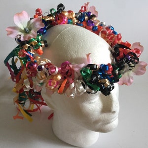 Flower Crown With Pink and Green Flowers Halo Boho Multi Colored ...