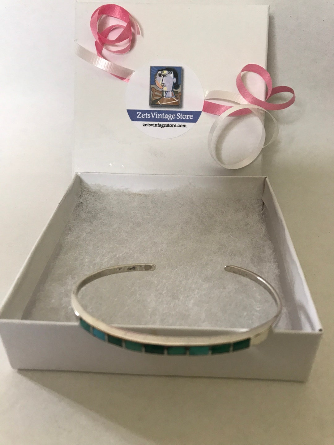 Vtg 1970's Thin Turquoise Nine Inlaid Panels Design Cuff - Etsy