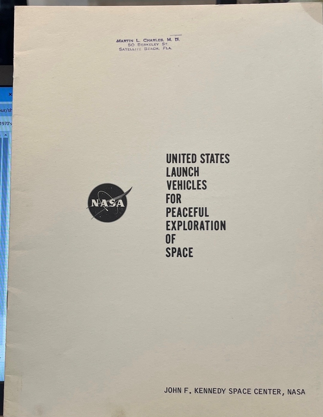 Vintage 1960's NASA Booklet united States Launch Vehicles for Peaceful ...