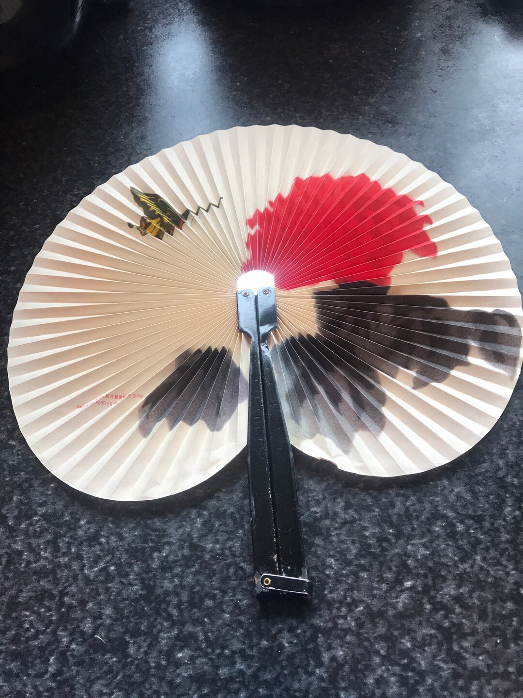 Vintage Hand Fan Abstract Butterfly in the Air Paper Folding - Etsy