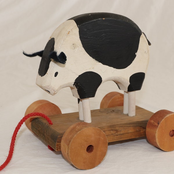 Pig Pull Toy - Etsy