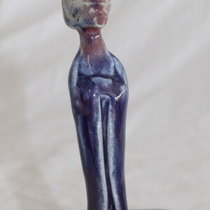 Vintage Grey Alien Handmade Art Pottery Blue Glaze Ceramic - Etsy