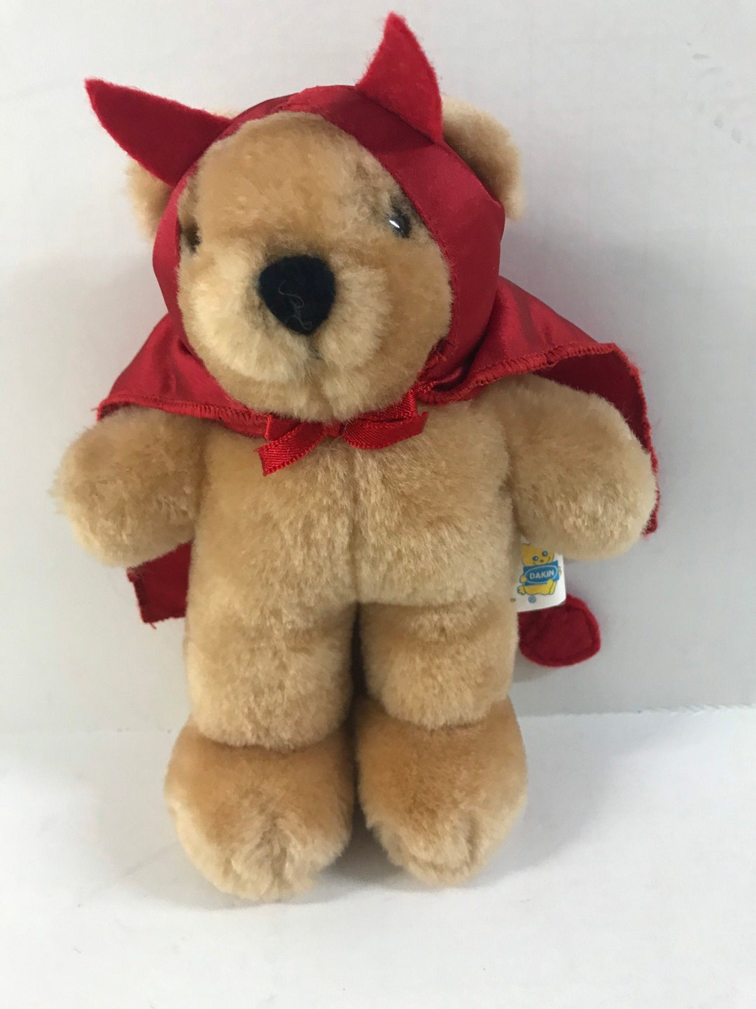 Vintage 6 1/2 R. Dakin & Co. Devil Bear 1986 Cap Ears and Felt Tail ...