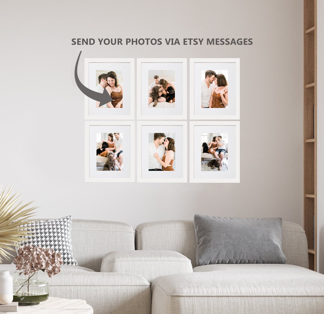 Personalized Gallery Wall Frames Photo Print With Mat and Frame Custom ...