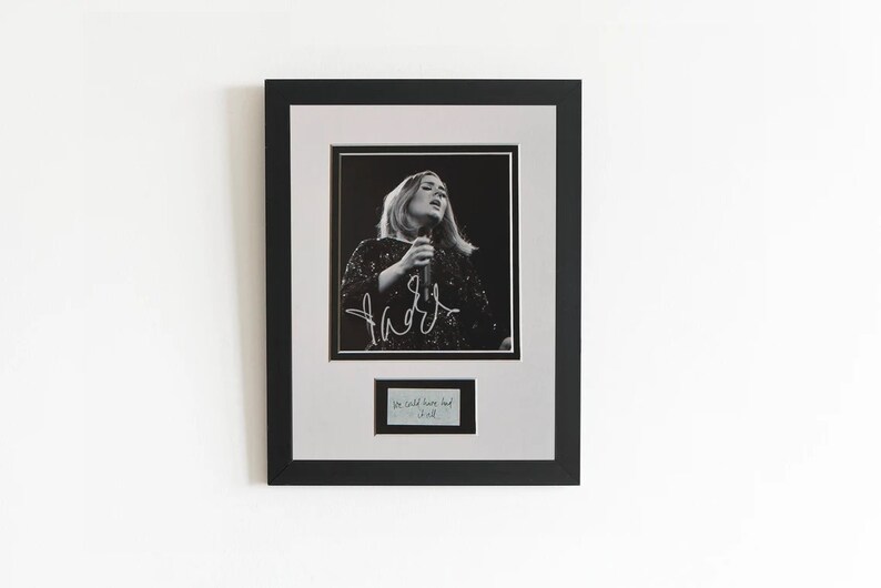 ADELE 8x10 Glass-etched Autograph Signed Concert Confetti Framed ...