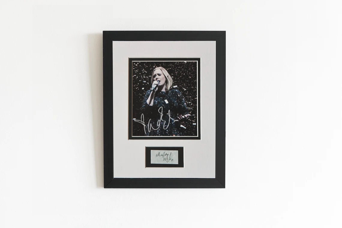 ADELE 8x10 Glass-etched Autograph Signed Concert Confetti Framed ...