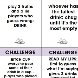 THE ULTIMATE PREGAME | Challenges, Drinking Game, Party Game, Printable ...