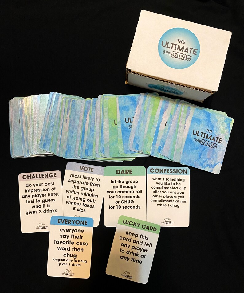 THE ULTIMATE PREGAME Physical Copy, Party Drinking Game, Card Games ...