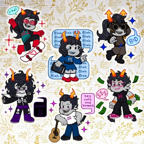 Homestuck Smuppets 1.5 Inch Double Sided Acrylic Charms - Etsy