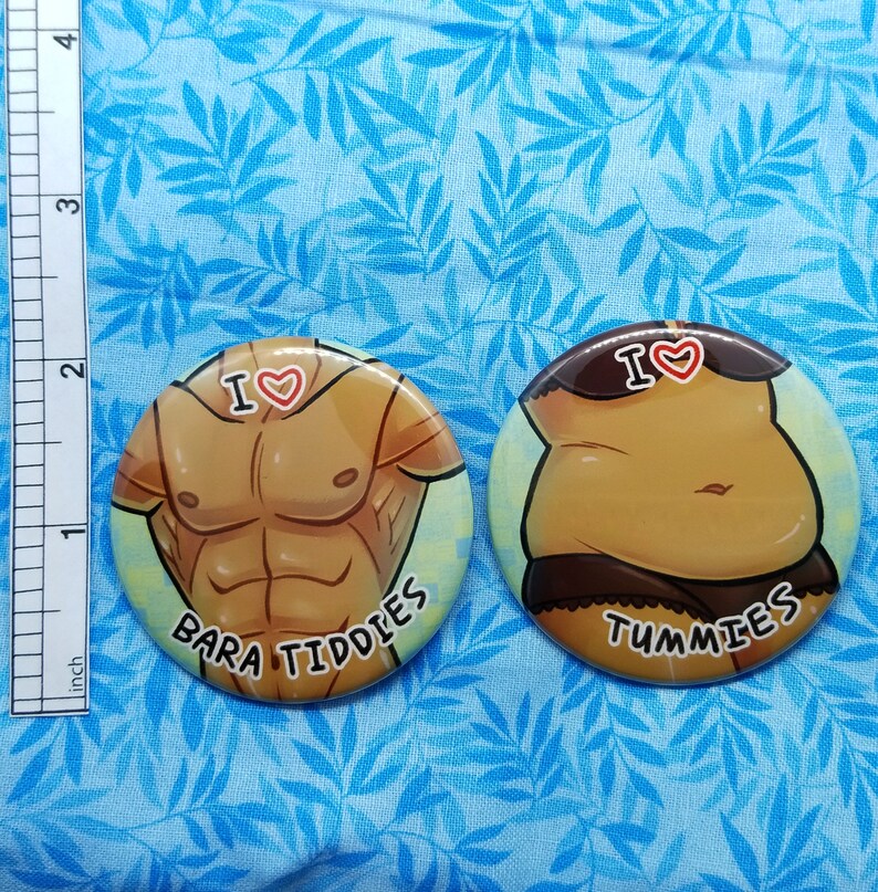 I 3 bara tiddies/tummies 2.25 inch pinback buttons | Etsy