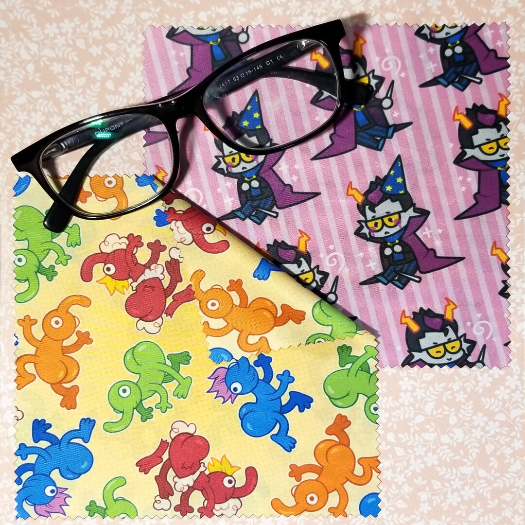 Homestuck - 6 X 6 Inch Smuppets and Eridan Glasses Microfiber Cloths - Etsy