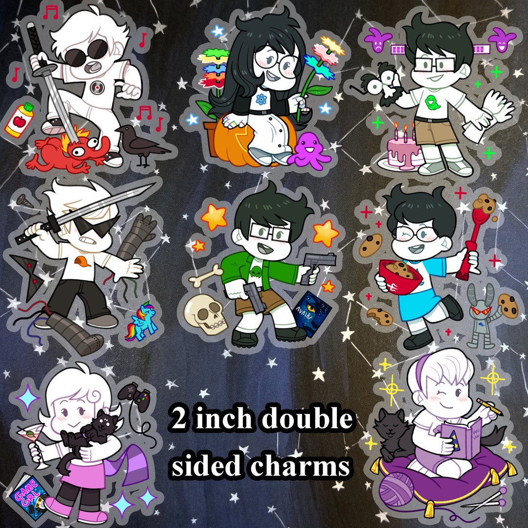 Homestuck - Beta and Alpha Kids 2 Inch Double Sided Charms - Etsy