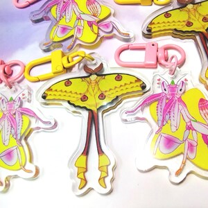 Comet Moth and Orchid Mantis Double Sided 2 Inch Acrylic Charms - Etsy