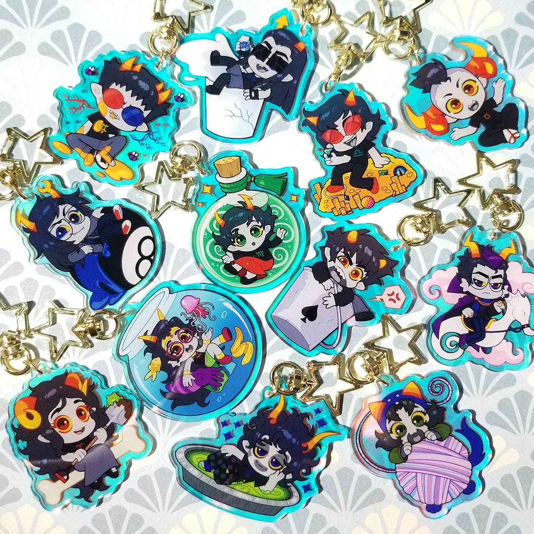 Homestuck - Rainbow Trolls 2 Inch Double Sided Charms - Etsy