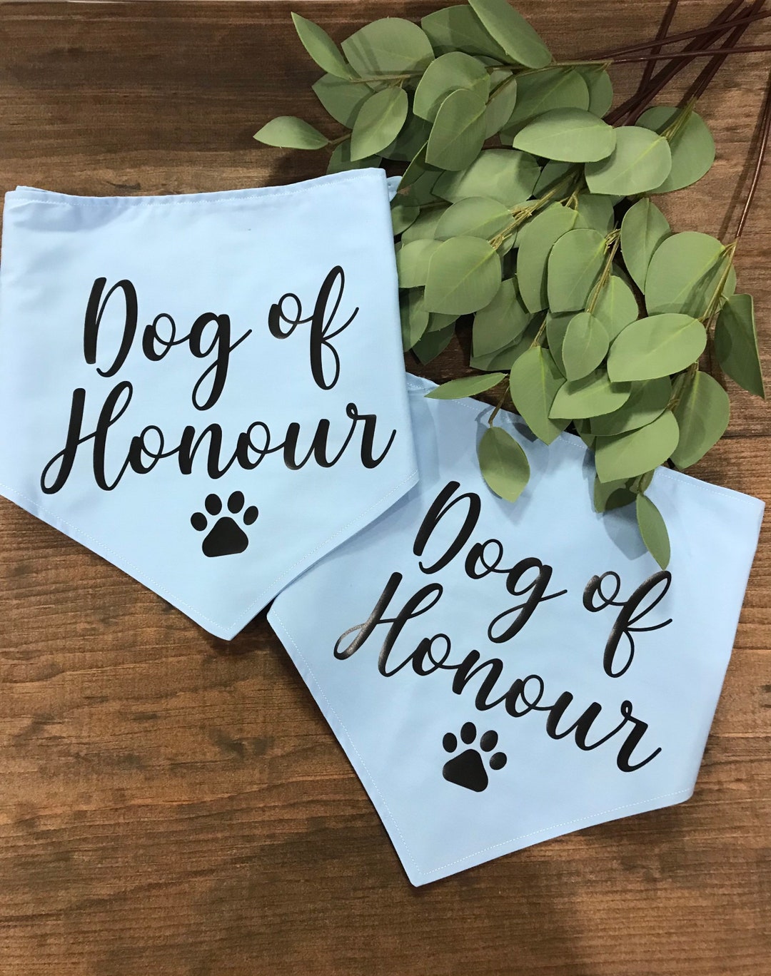 Dog of Honour Bandana: Calligraphy Font, 20+ Colours - Etsy