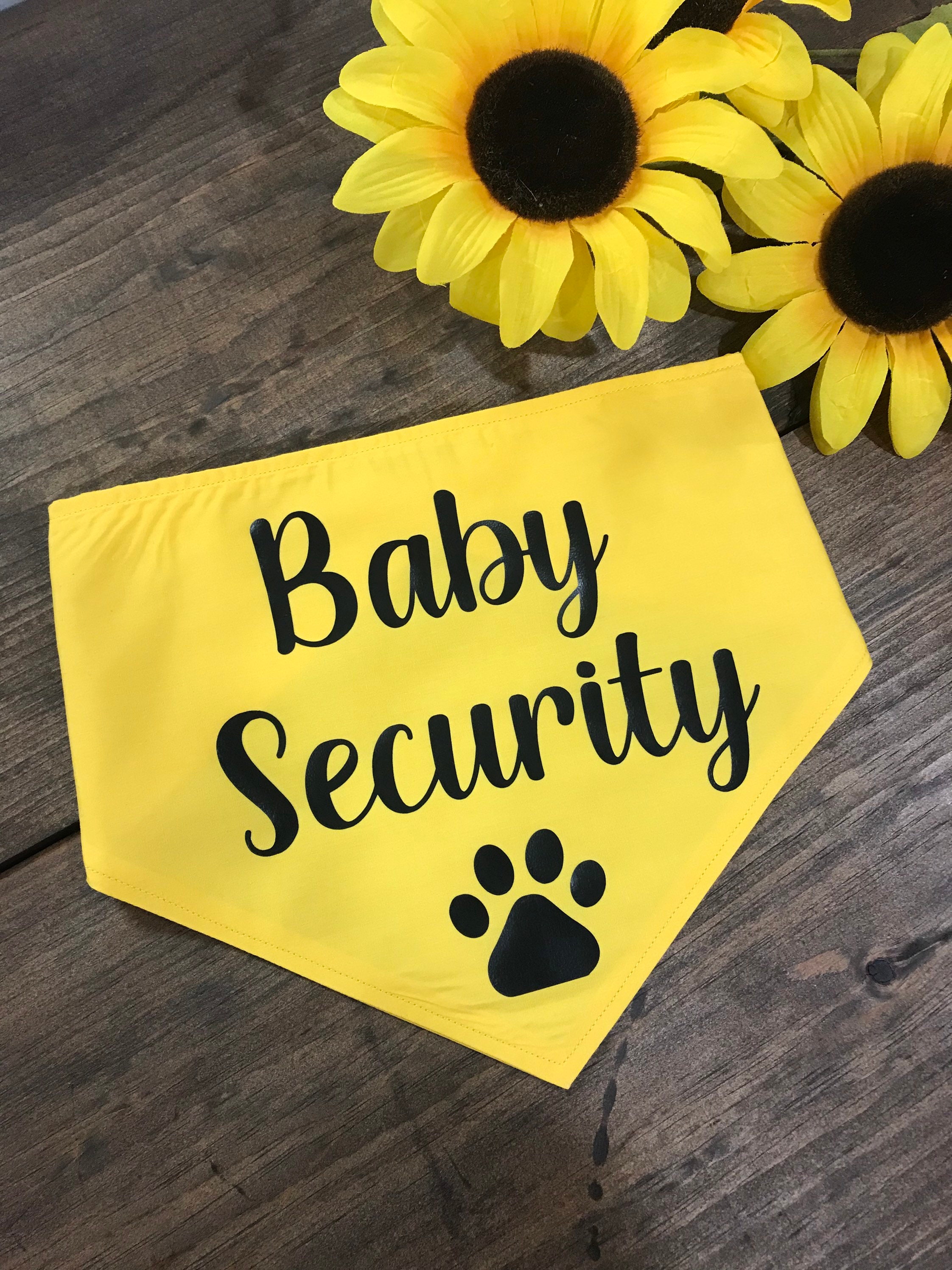 Baby Security Dog Bandana: Pregnancy Announcement, 20+ Colours - Etsy ...