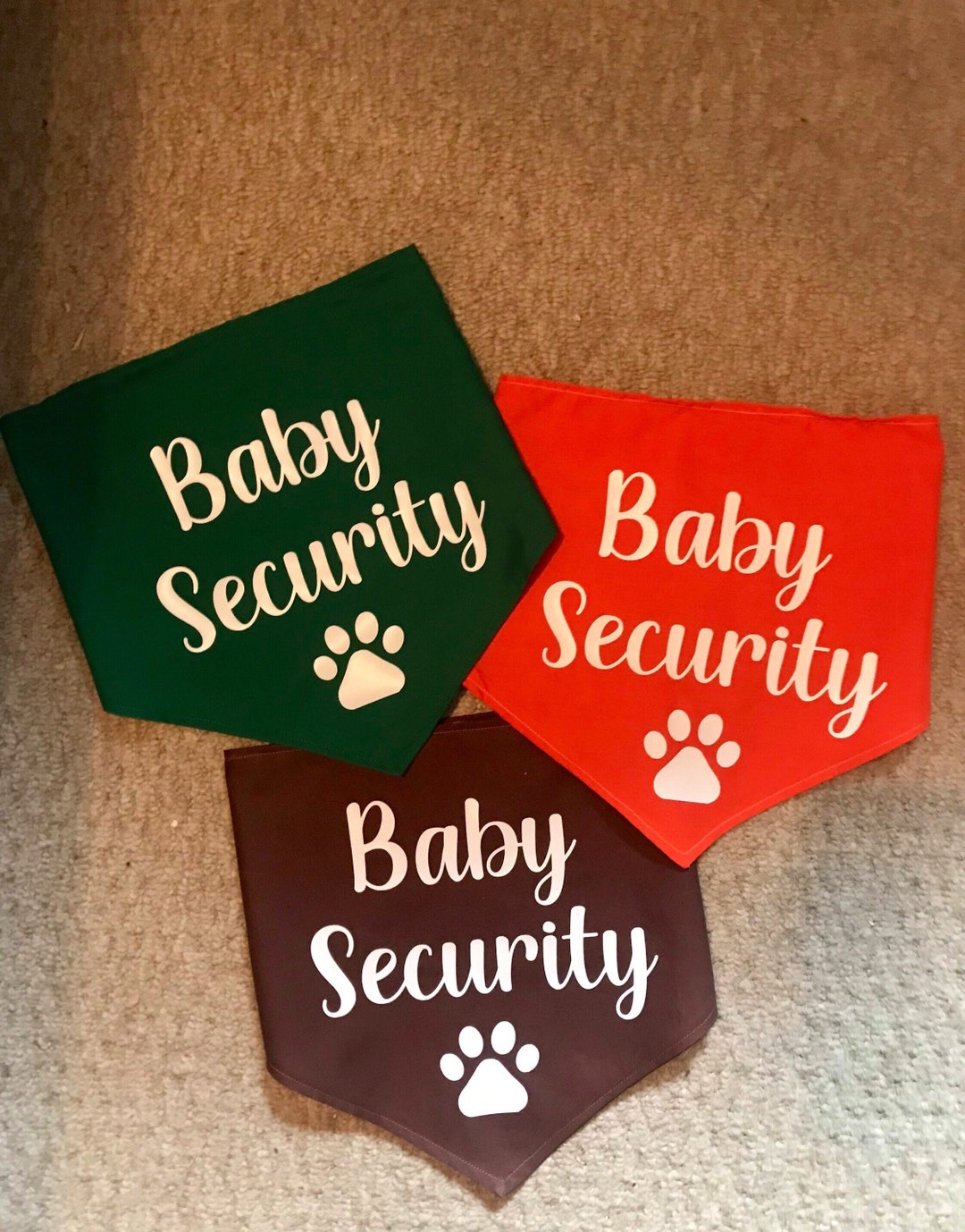 Baby Security Dog Bandana: Pregnancy Announcement, 20+ Colours - Etsy ...