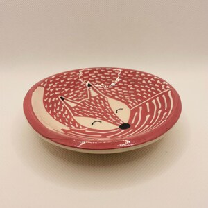 Handmade Ceramic Sleeping Fox Bowl, Hand Painted Fox Dish, Ring Holder ...
