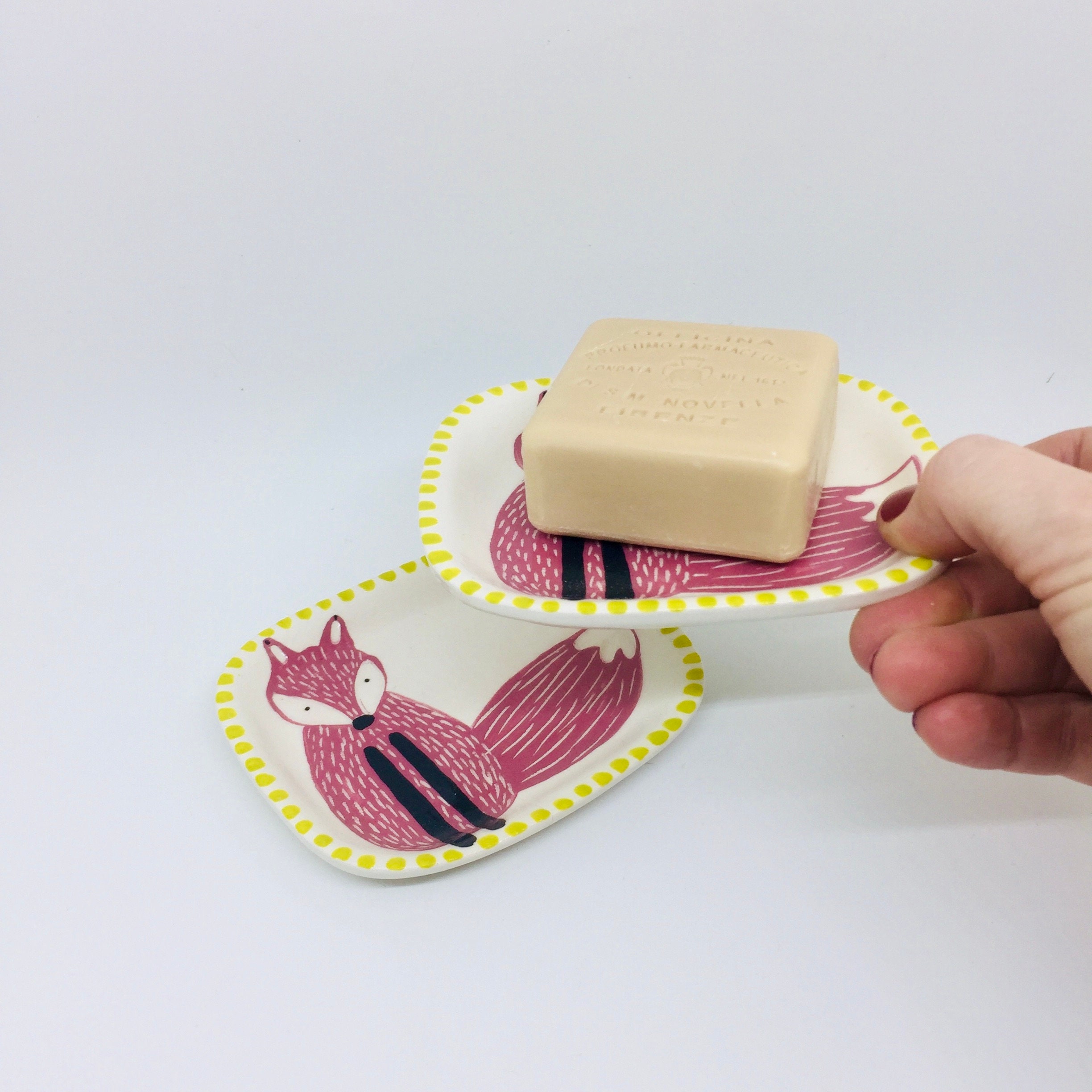 Handmade Ceramic Fox Soap Dish Hand Painted Soap Dish - Etsy