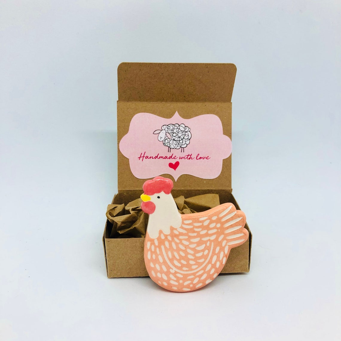 Hen Brooch Handmade Hen Ceramic Brooch Ceramic Jewellery - Etsy