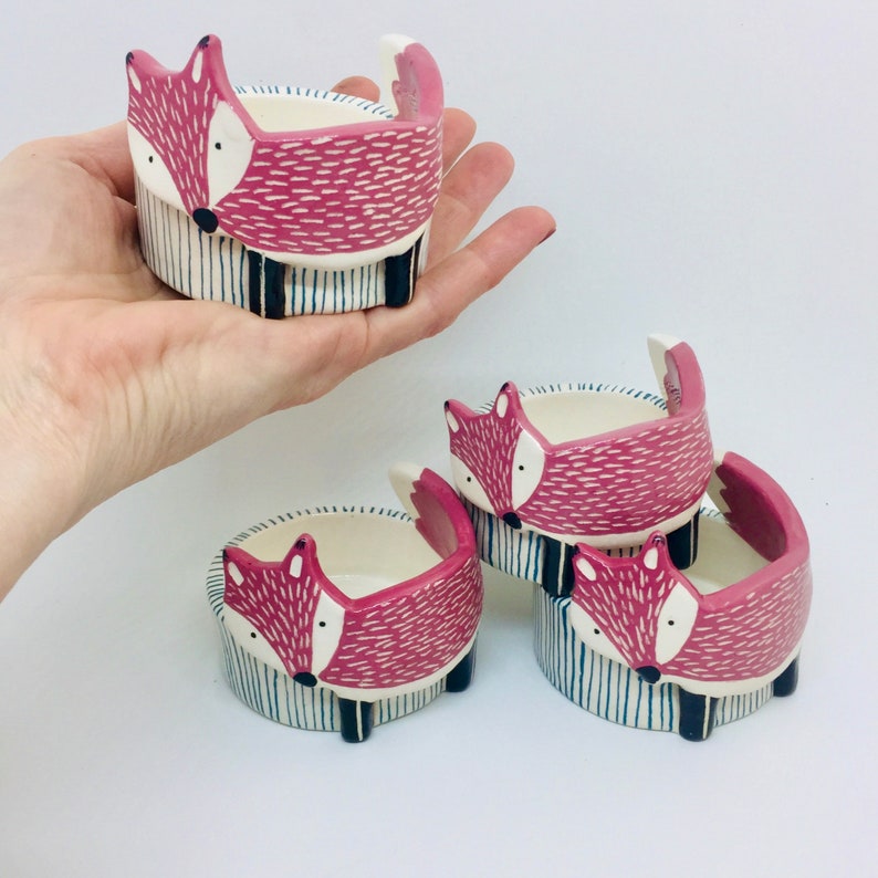 Handmade Ceramic Fox Tea Light Holder Ceramic Tea Light | Etsy