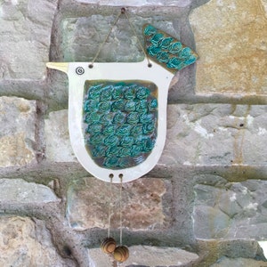 Handmade Ceramic Bird Wall Hanging Decoration Garden | Etsy