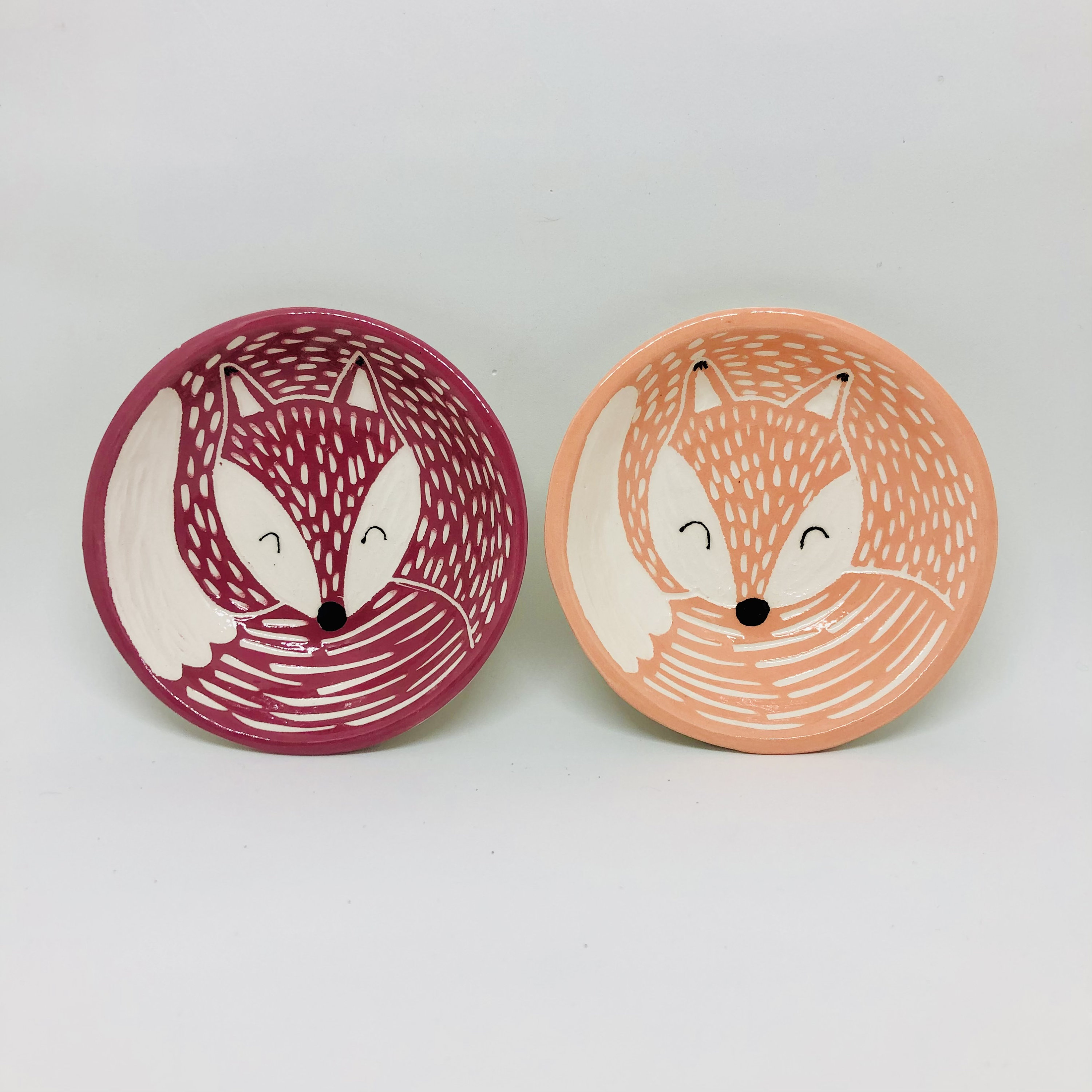 Handmade Ceramic Sleeping Fox Bowl Hand Painted Fox Dish - Etsy UK