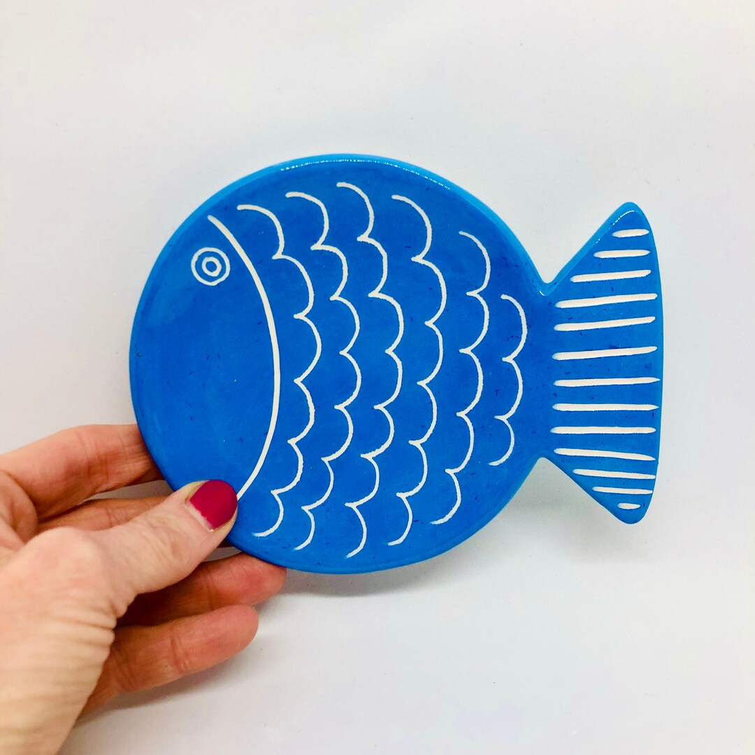 Handmade Ceramic Fish Soap Dish, Hand Painted Soap Dish , Bathroom ...