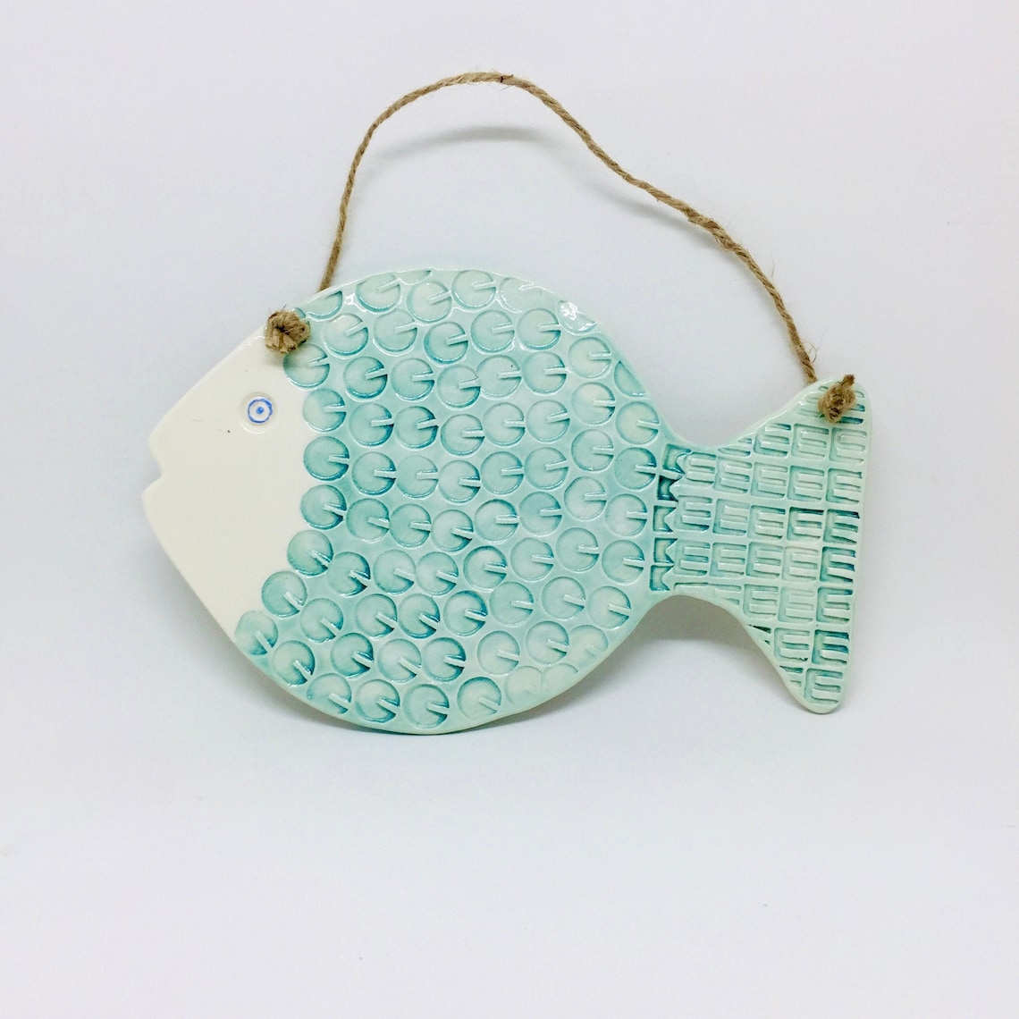 Handmade Ceramic Fish Wall Hanging Decoration Garden | Etsy