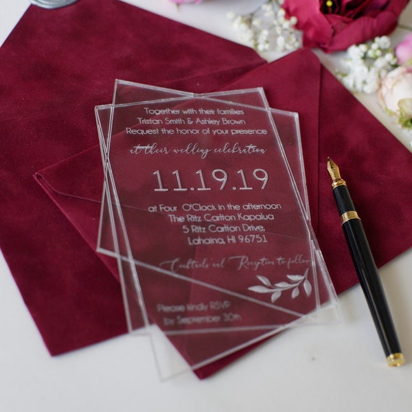 Clear Invitation - Etsy