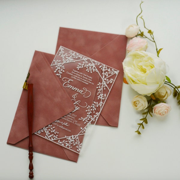 Acrylic Invitation - Etsy