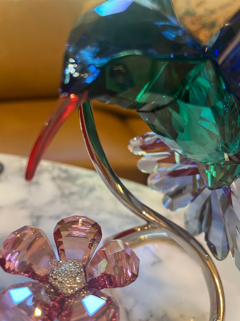 Swarovski Blue Hummingbird Crystal Figurine Large 6.25 in Original Box ...
