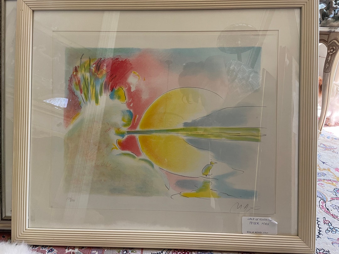 Peter Max Lithograph, “land of Sunshine “ Signed and Numbered COA - Etsy