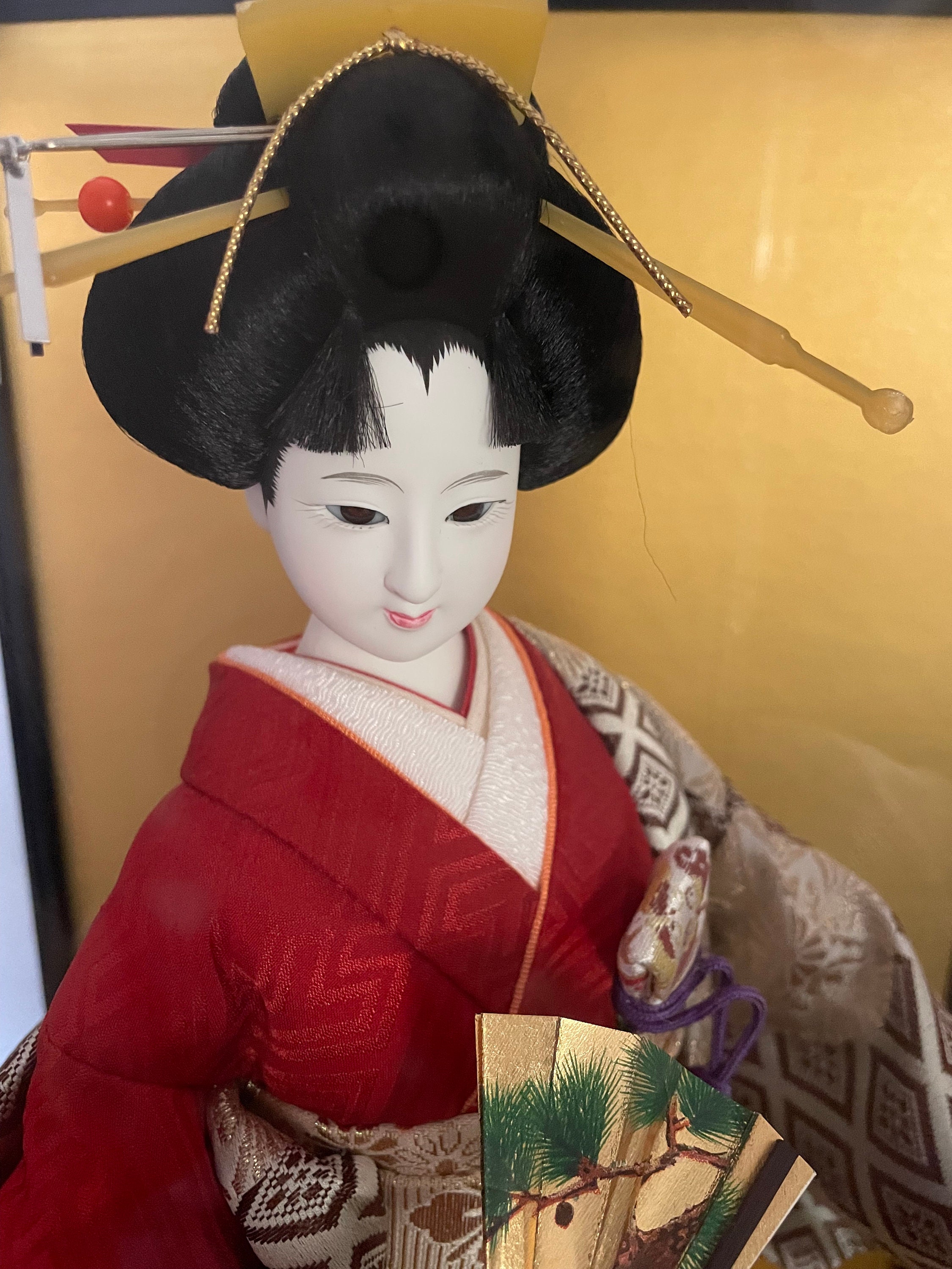 Asian Doll Woman in Glass Case, Marked - Etsy