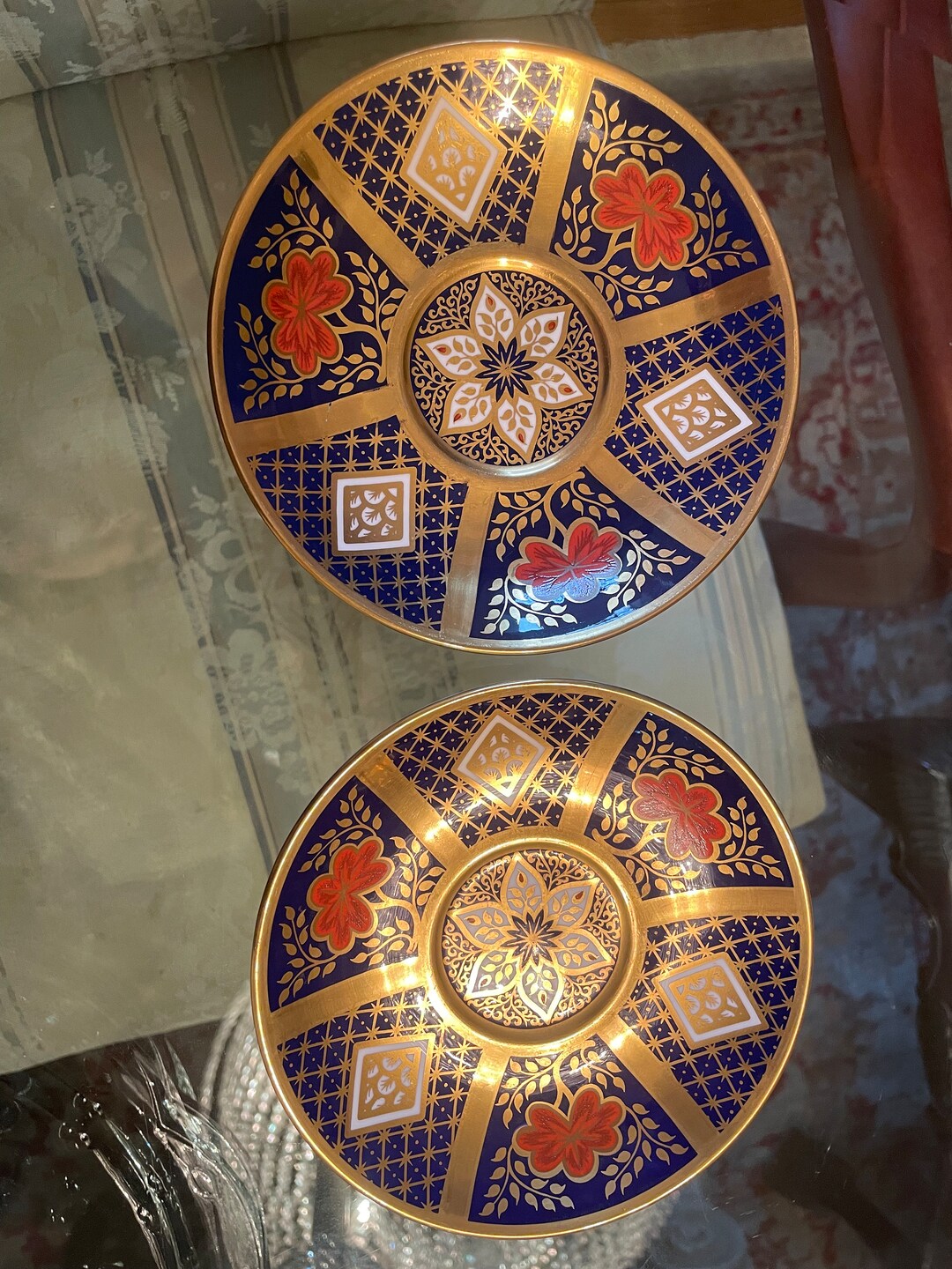 Caverswall Romany Pattern Saucers Trays Set of Two - Etsy