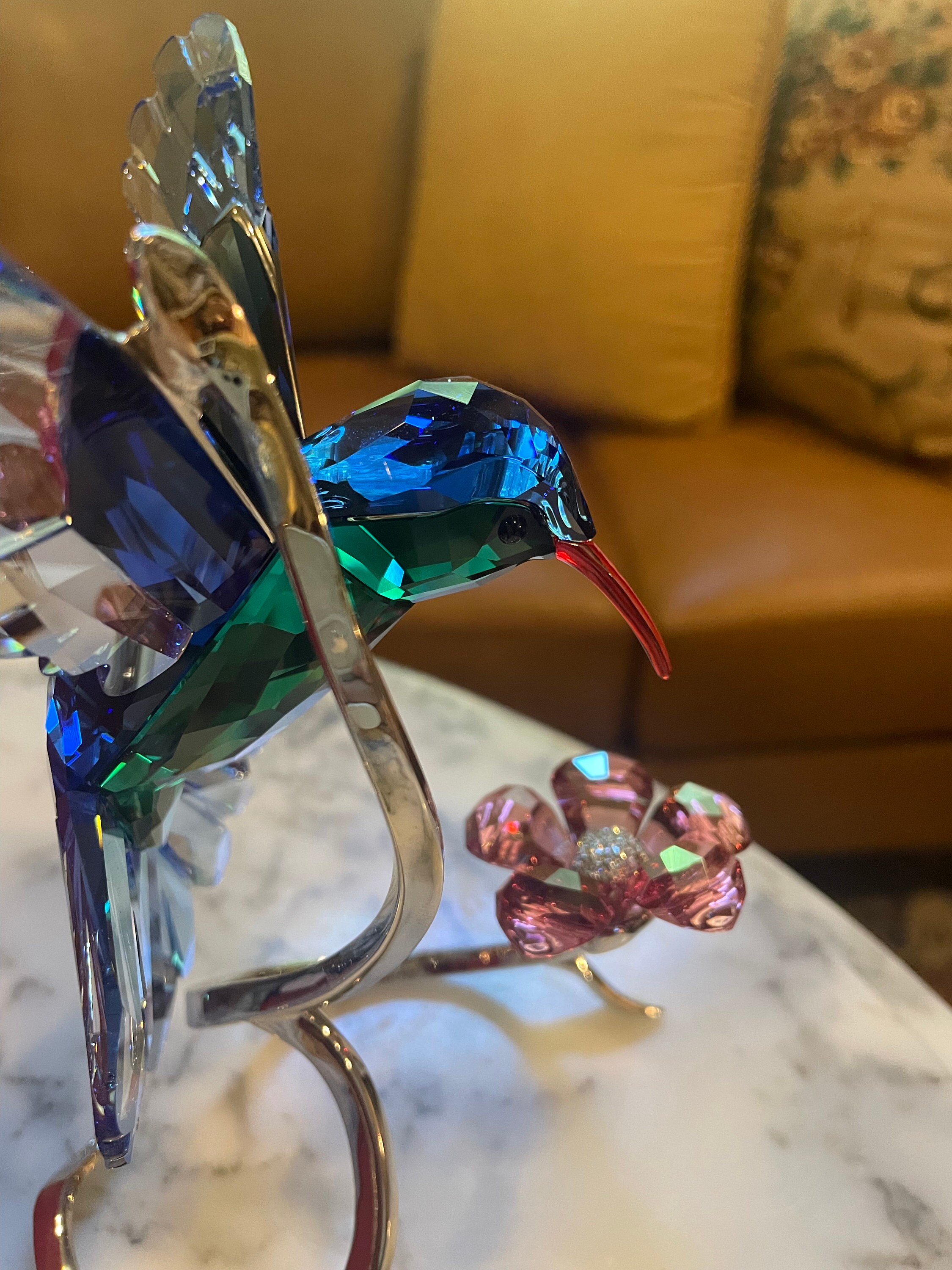Swarovski Blue Hummingbird Crystal Figurine Large 6.25 in Original Box ...