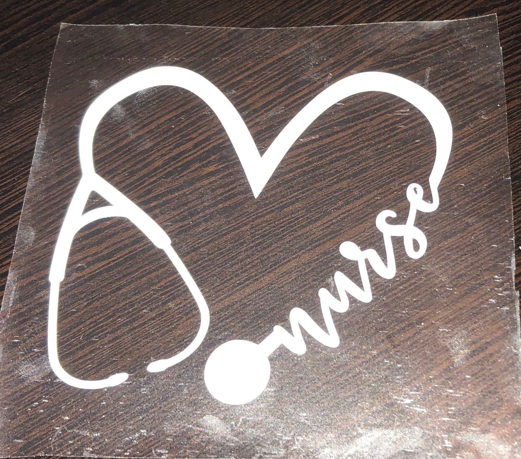 Nurse Stethoscope Heart Decal Window Cling - Etsy