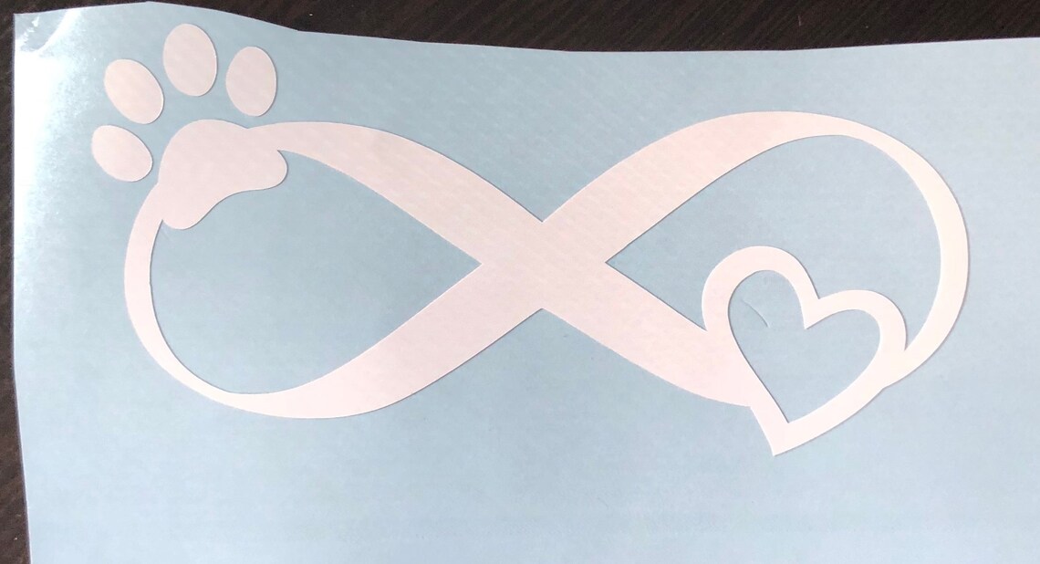 Infinity Loop With Heart and Pawprint - Etsy